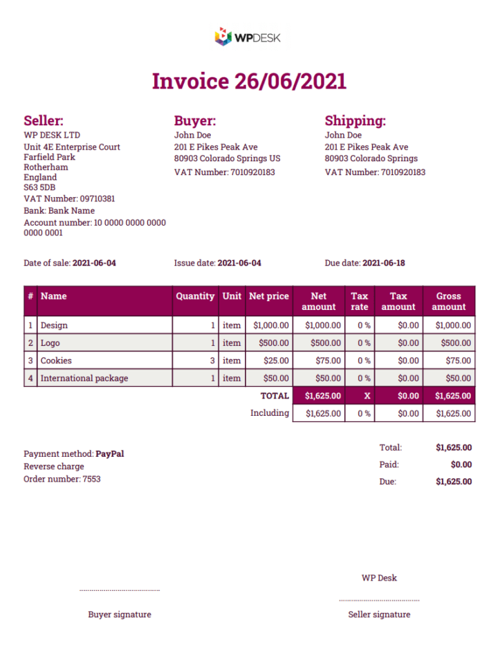 Advanced Templates for Flexible Invoices PRO - Flexible Invoices