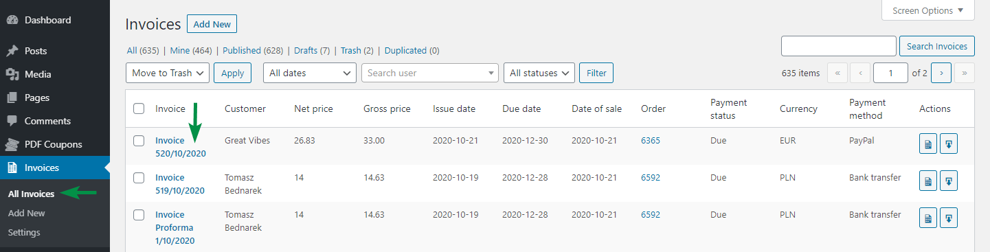 How to issue a proforma invoice in WooCommerce? - Flexible Invoices
