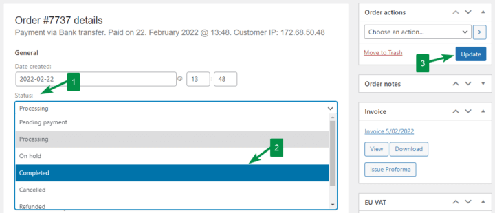 WooCommerce Order Actions Quick Guide - Flexible Invoices