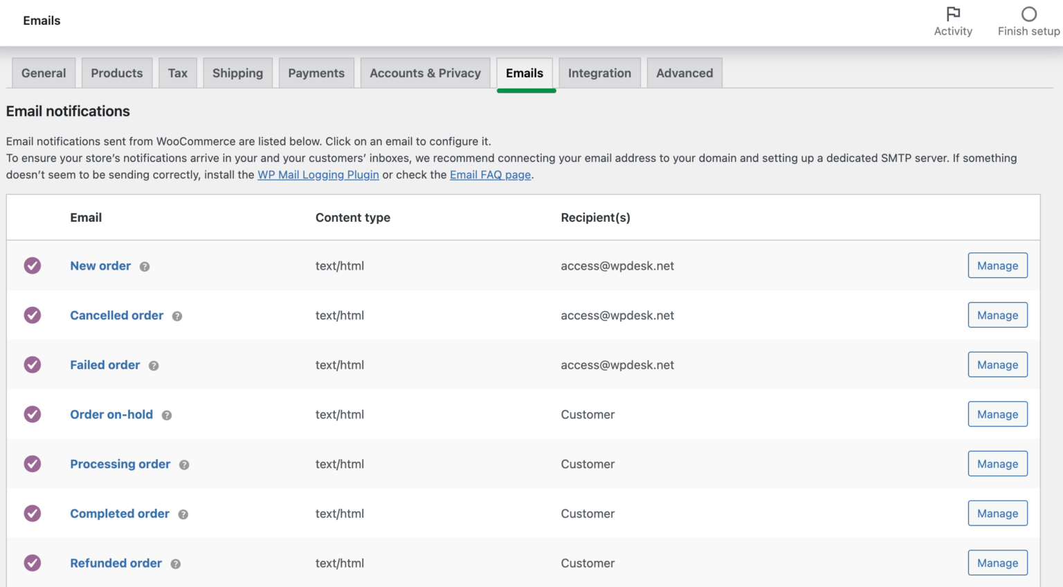 WooCommerce Order Status Manager - Flexible Invoices